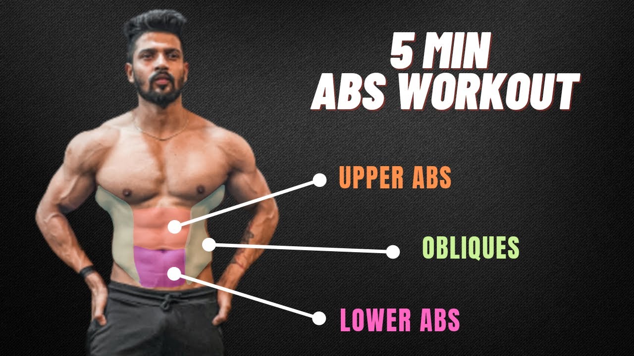 5 Minutes SHREDDED ABS (NO EQUIPMENT REQUIRED ABS IN 7 DAYS ) - YouTube