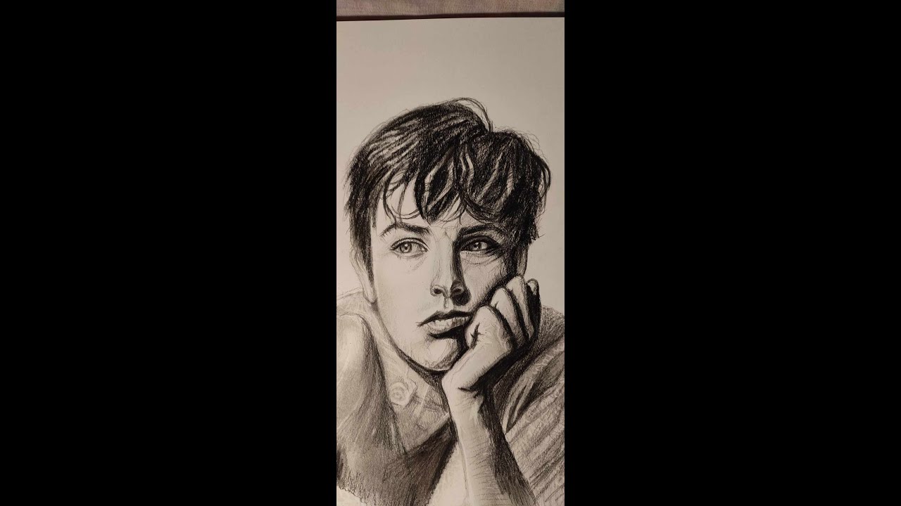 alain delon drawing ️ - YouTube
