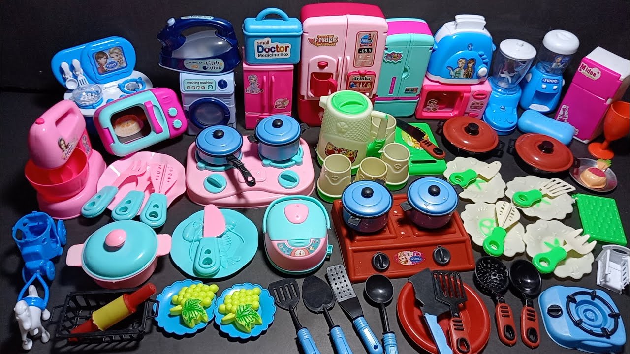 DIY unboxing mini kitchen set _5 minutes satisfying with unboxing hello ...