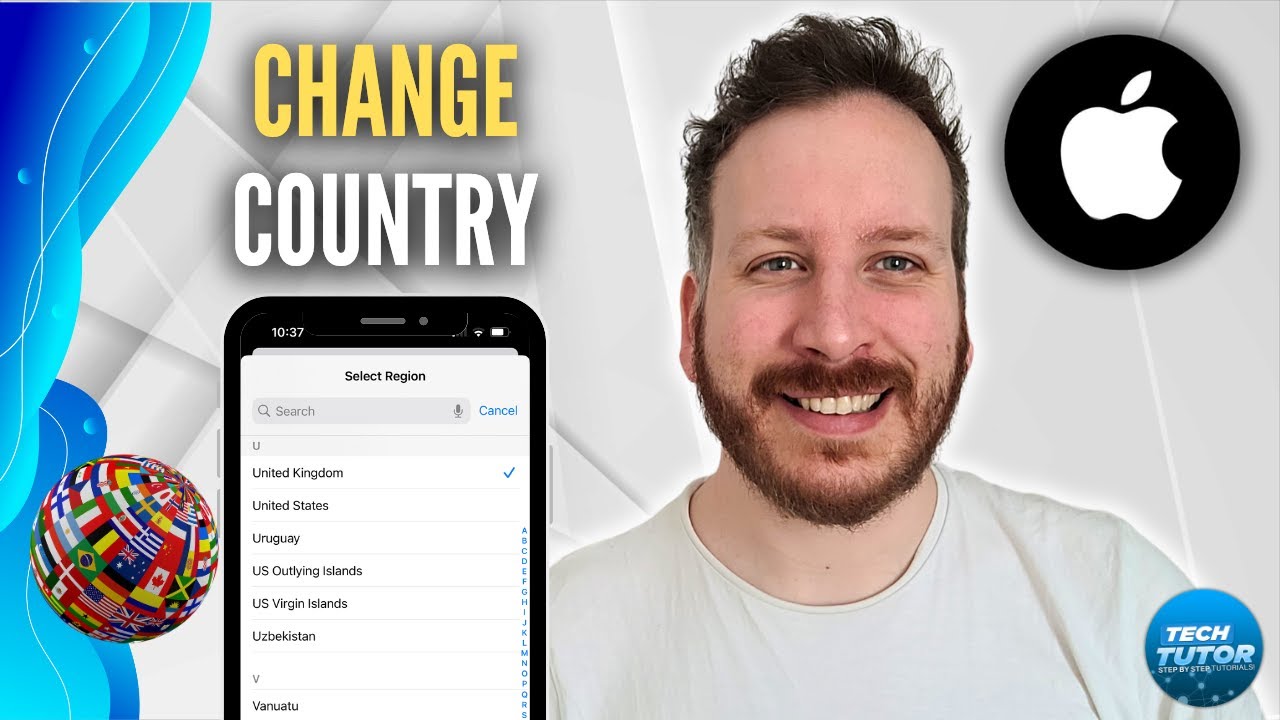 How To Change iPhone Country Or Region - YouTube
