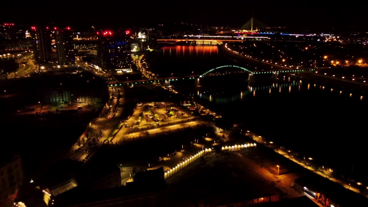 Night drone video of Belgrade | Beograd noću - YouTube
