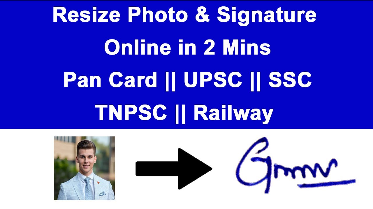 How to resize photo and signature for PAN Card Reduce photo and ...
