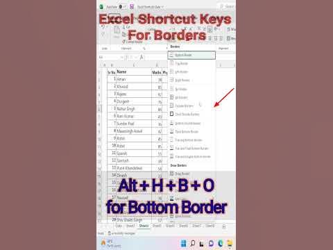 Excel Border Shortcuts Excel Magic shortcuts 11 # Shorts - YouTube