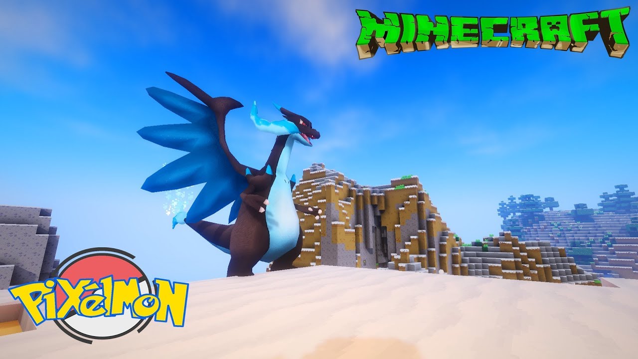 Minecraft Pixelmon+ Tập 10: Mega Charizard X Rồng thần bầu trời - YouTube