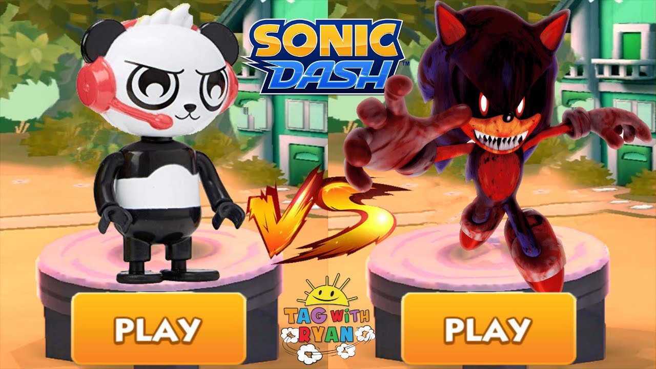 Tag with Ryan vs Sonic Dash - Combo Panda vs Sonic Exe New Characters ...