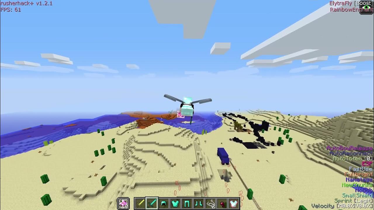 Minecraft 2B2T Elytra Fly Settings for Rusherhack - YouTube