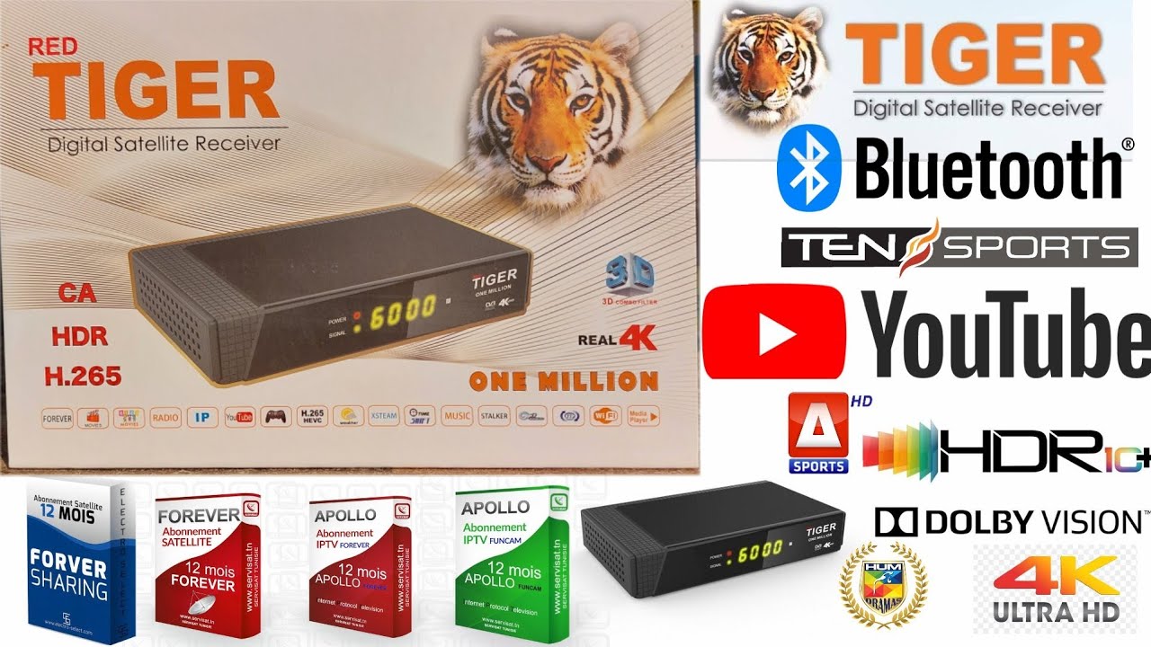 Unboxing TIGER One Million Real 4K HDR 10Bit H.265 Amazing Picture ...