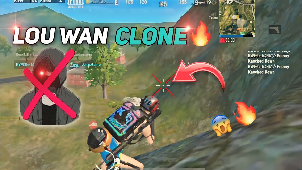 LOU WAN GAMING CLONE🔥|5 FINGER CLAW 🥵|PUBG MOBILE LITE BGMI LITE 🔥 ...