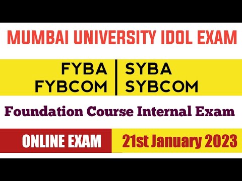 FYBA | FYBCOM | SYBA | SYBCOM | Foundation Course Internal Exam ...