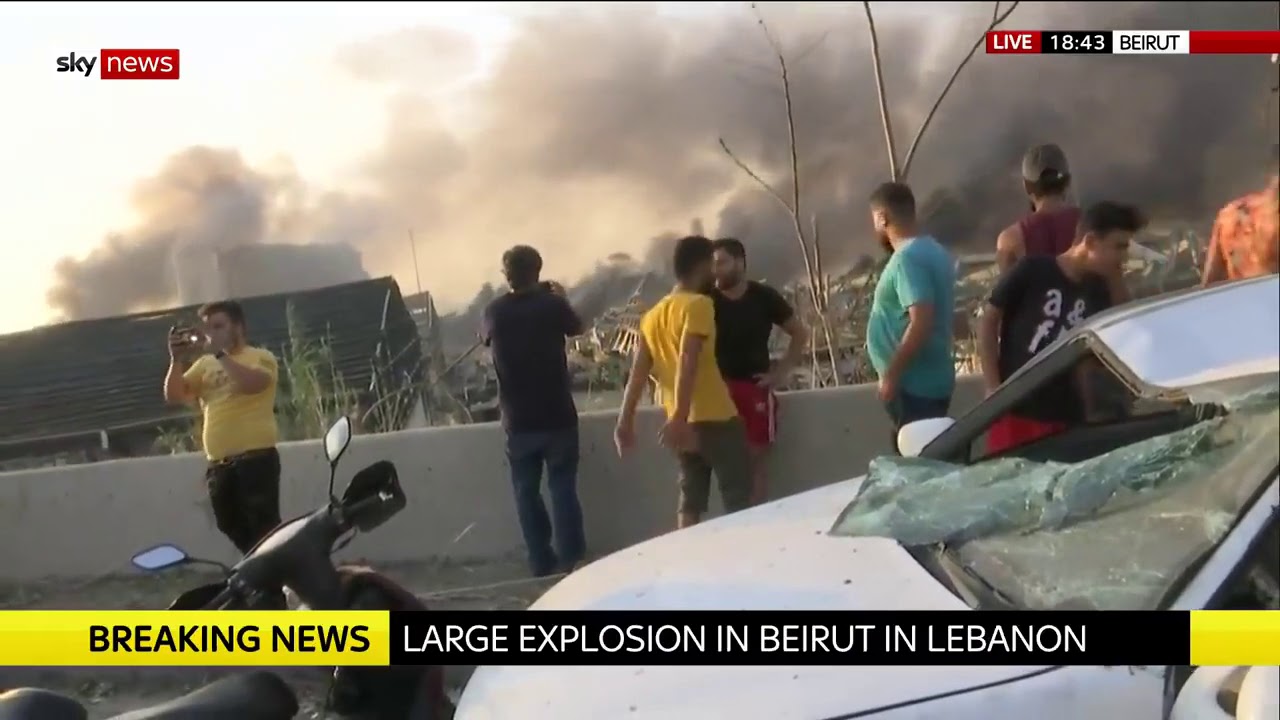20200804 BREAKING Huge explosion rocks Beirut. A friend confirmed ...