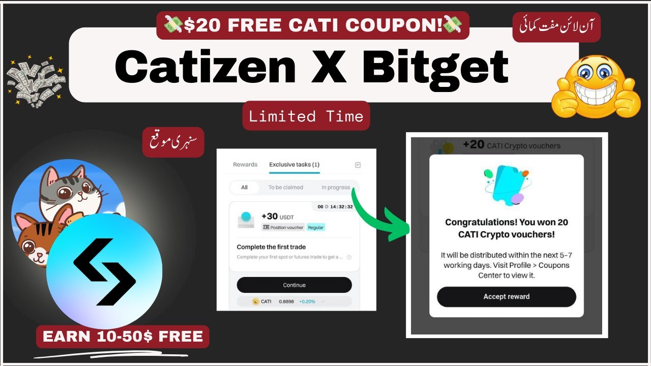 Catizen x Bitget Exclusive: Earn $20 Cati Coupon Free! Make Your First Future Trade! - YouTube