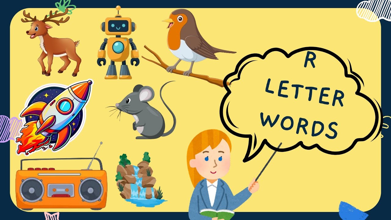 Letter R words for kids|Words that start with R |Animals that start ...