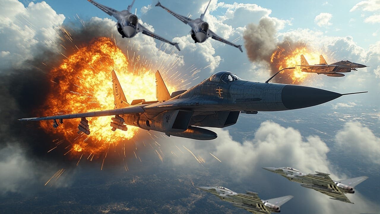 5 minutes ago! Ukrainian F-16 pilot shot down Russian SU-35, in the sky ...