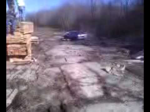 car driving thru a house trailer - YouTube