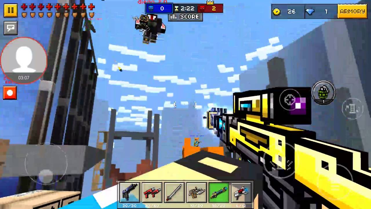 Pixel gun game play - YouTube