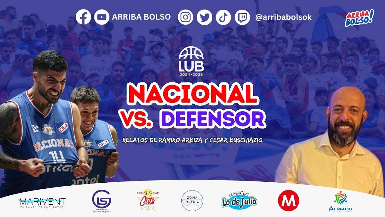 NACIONAL VS DEFENSOR SPORTING | BASKETBALL | ARRIBA BOLSO! - YouTube