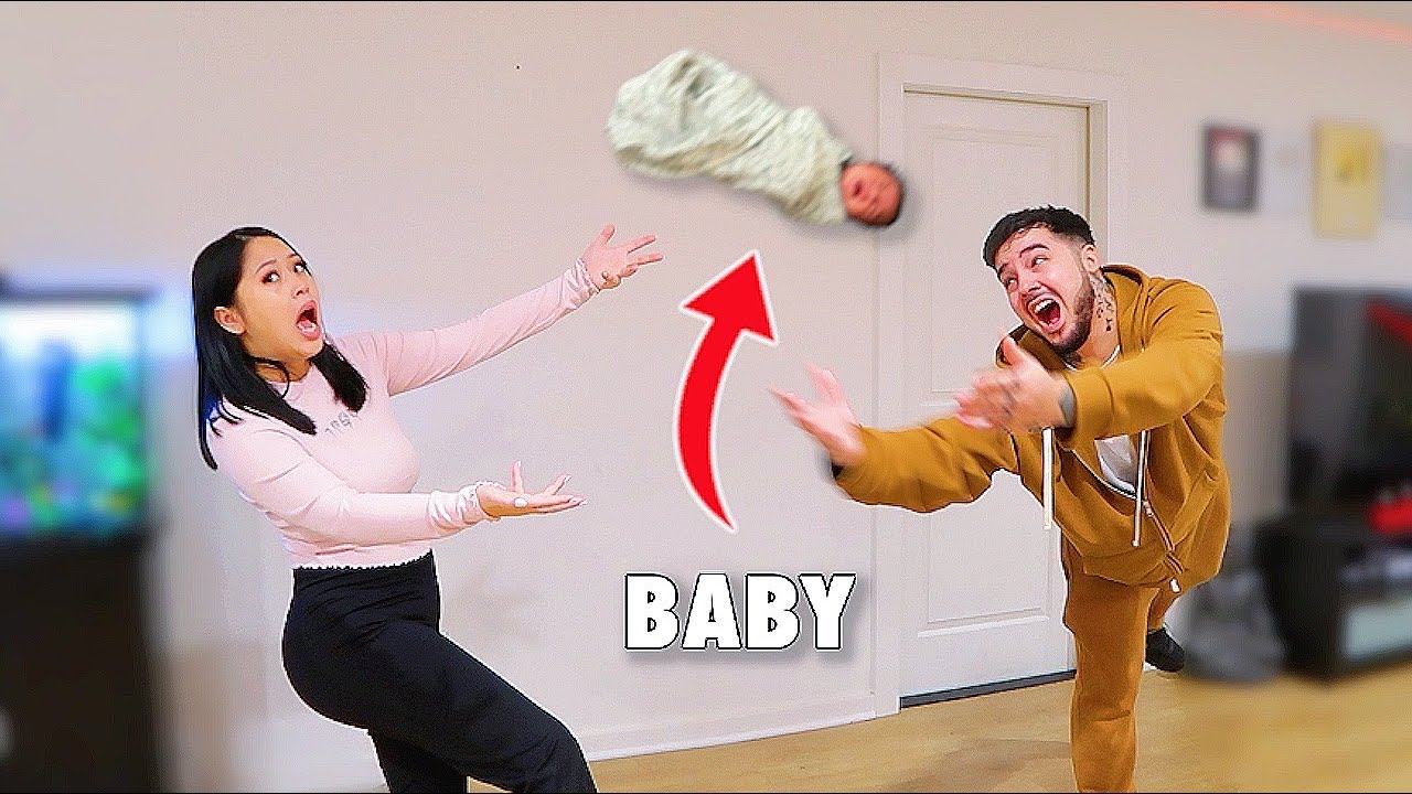 I DROPPED OUR BABY.. *HE FREAKED OUT* - YouTube