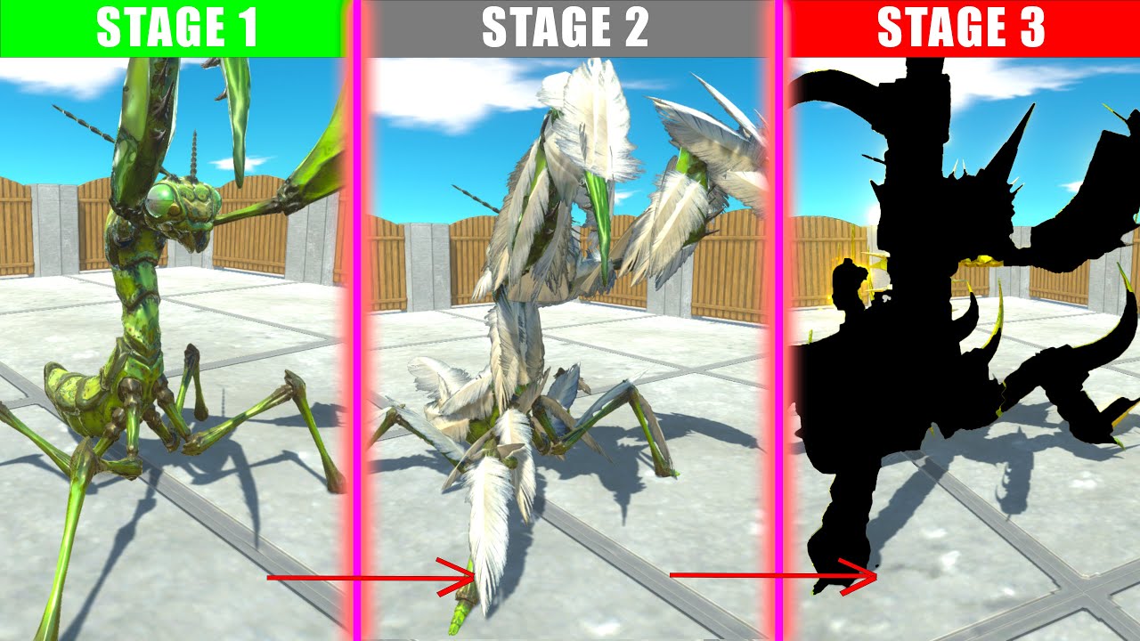 EVOLUTION OF PRAYING MANTIS - Animal Revolt Battle Simulator ARBS - YouTube
