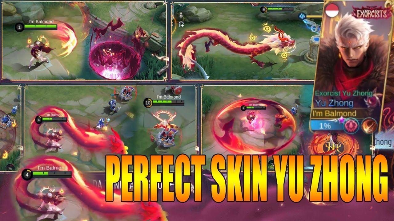 PERFECT! Review Skin EXORCIST YU ZHONG | Kualitas Skin Legend, Efeknya ...