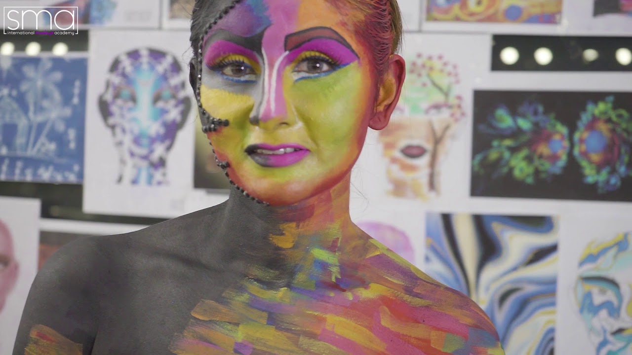 Creative Makeup Exam at SMA International Makeup Academy - YouTube