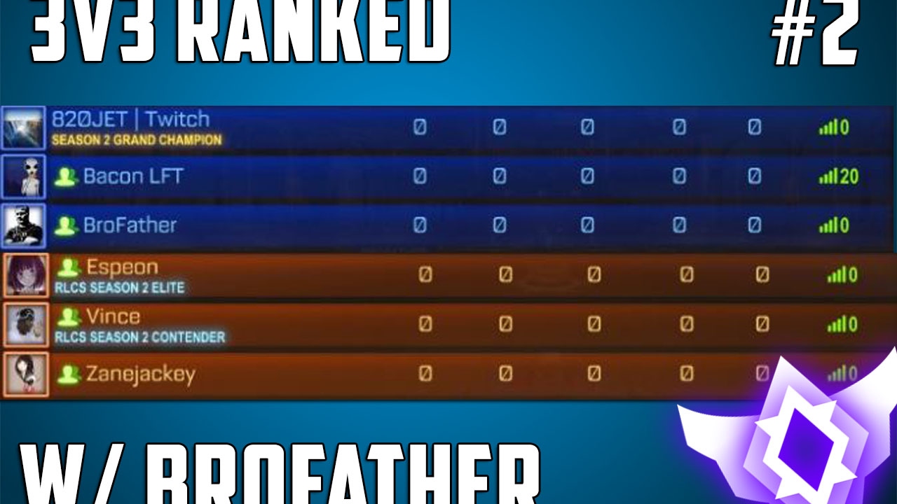 Rocket League 3v3 Ranked vs Espeon, Vince, Zane - YouTube