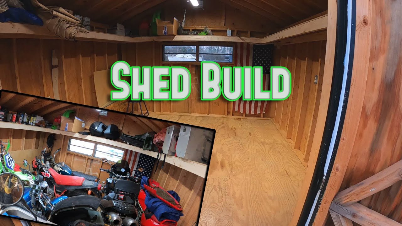 Storage Shed to Bike barn Build - YouTube