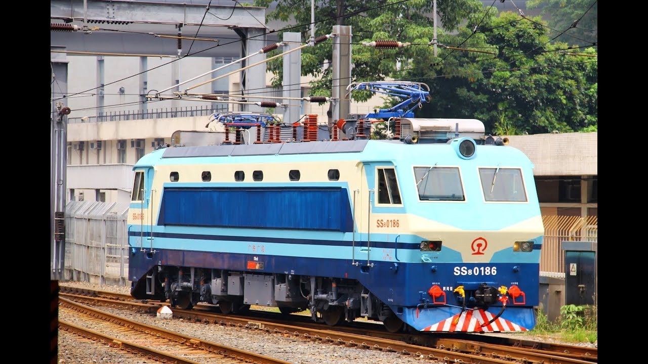 {ICTT} Renew SS8 0186 hauling GuangZhou Through Train - YouTube