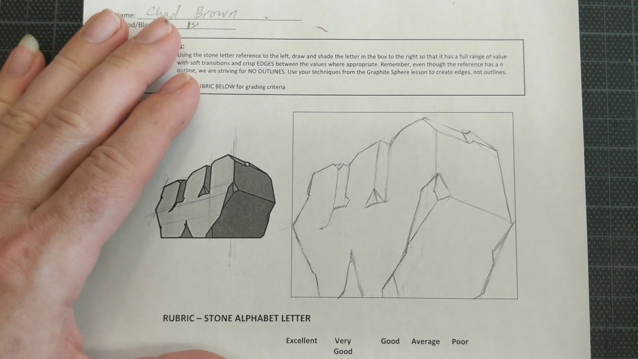 The Stone Alphabet Practice Sheet - Shading and Value - theartproject ...