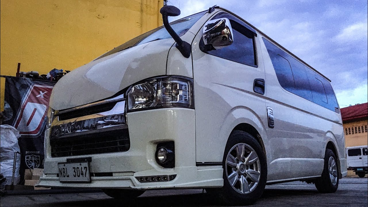 Turboback exhaust system on a Toyota Hiace - YouTube
