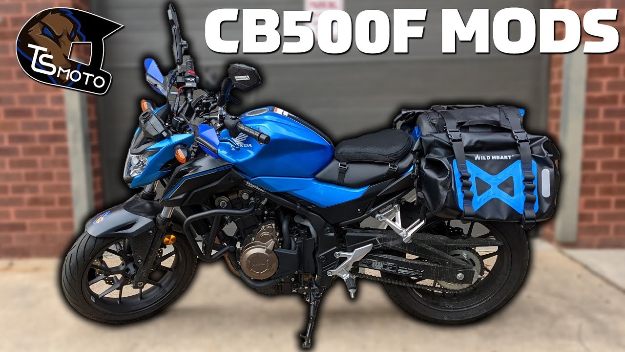 My Current 2018 Honda CB500F Mods - Motorcycle Walkaround - YouTube