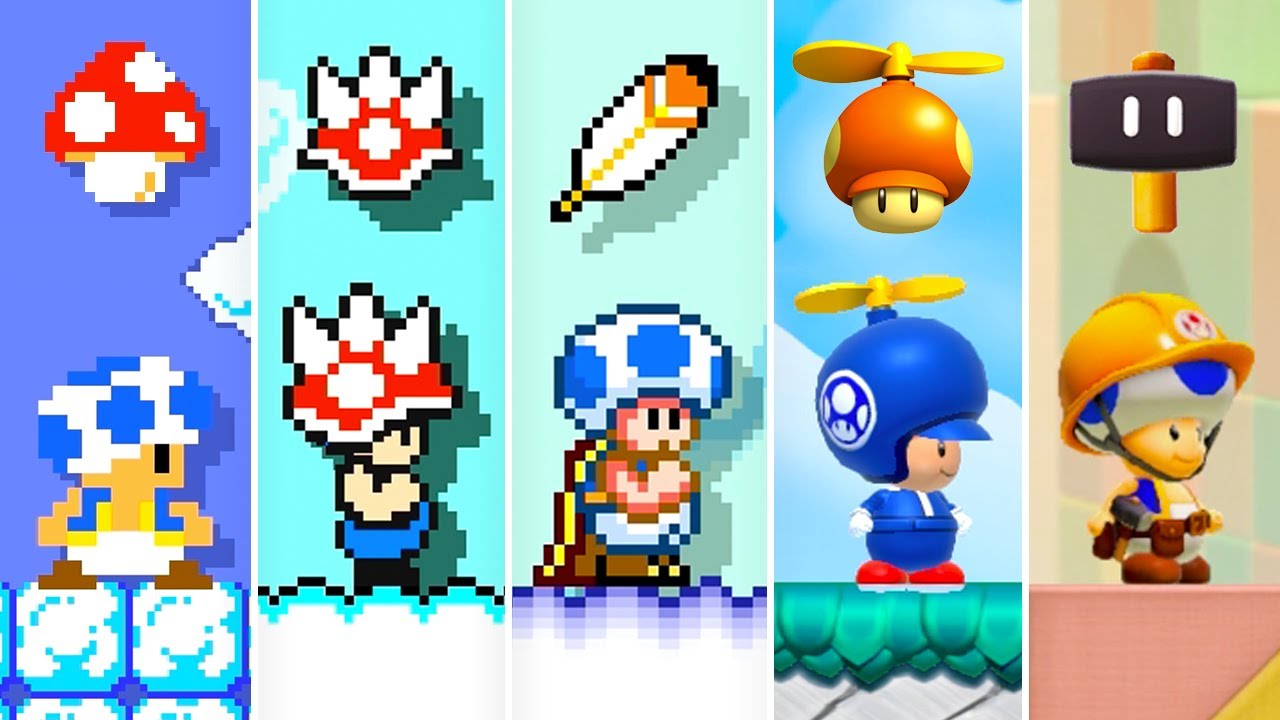 Super Mario Maker 2 - All Toad Power-Ups - YouTube