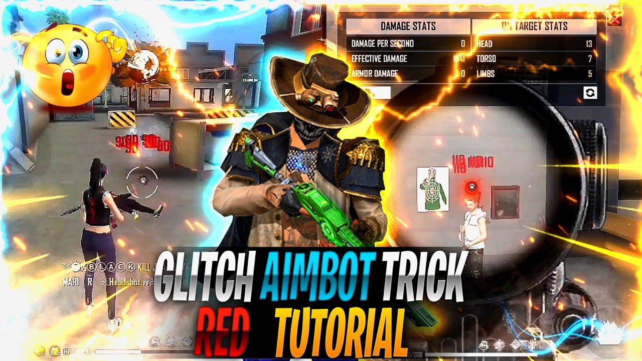 Glitch Aimbot Trick Like White FF Only red Tutorial 💙 - YouTube