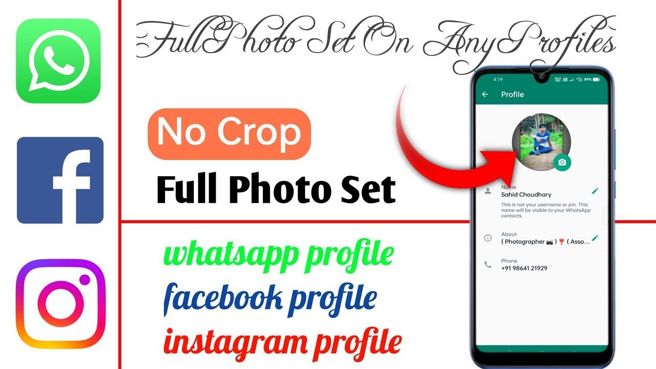 full size photo in social media Profile | WhatsApp full size profile ...