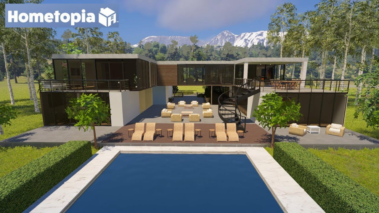 Designing A Modern Luxury Home In Hometopia | Speedbuild - YouTube