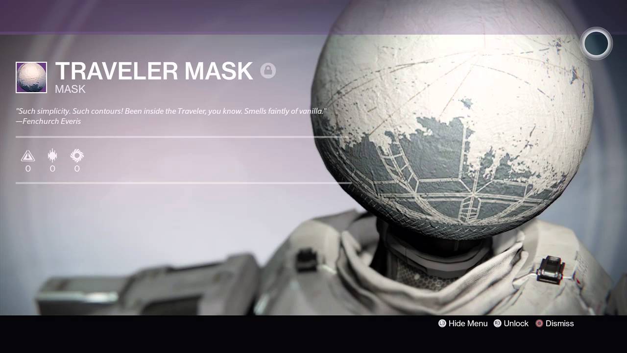 Destiny Travelers mask - YouTube