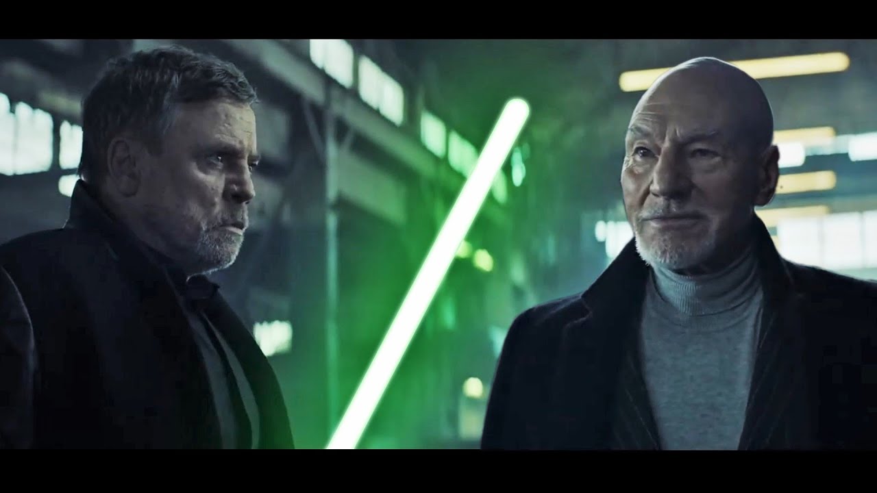 Luke Skywalker meets Captain Jean-Luc Picard (Star Wars - Star Trek ...