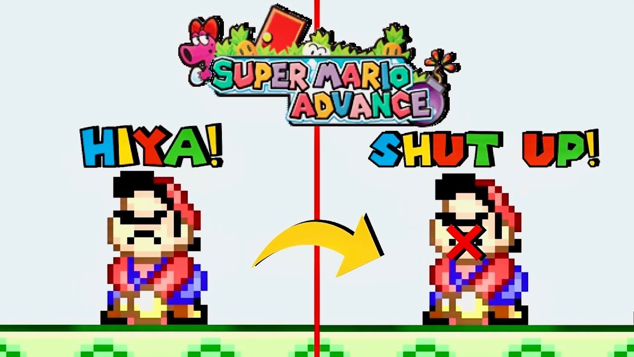 Super Mario Advance: SMB2||Original Vs. Voice Removal MOD||Game Boy ...