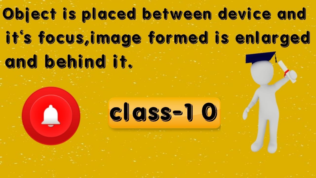 Object is placed between device and its focus, image formed is enlarged ...