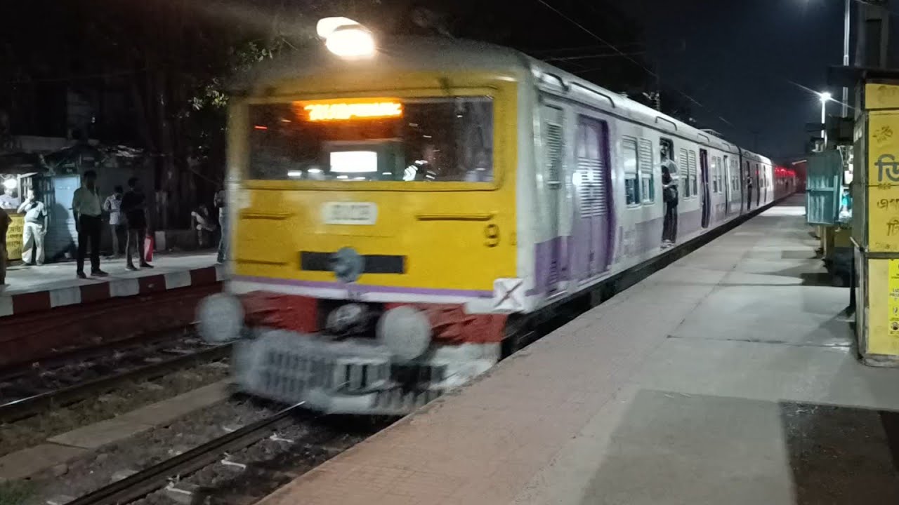 Evening Action In Sealdah Main Line. 2 Galloping Local Train Skip ...