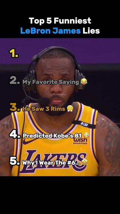 Top 5 Funniest LeBron James Lies 😭 - YouTube