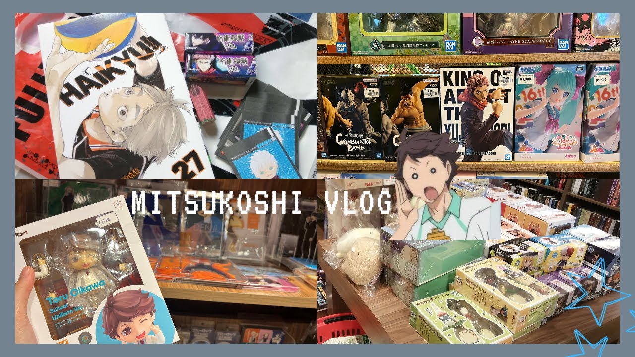 mitsukoshi vlog: anime figures, japanese foods, fully booked, anime ...