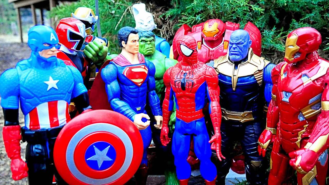 SPIDER-MAN vs SUPERHEROES MARVEL & DC, Hulk, Power Rangers vs Star Wars ...