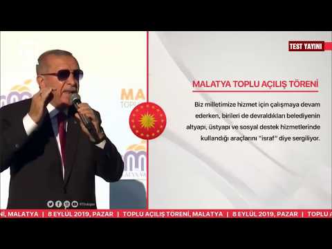 Cumhurbaşkanı Recep Tayyip Erdoğan Malatya'da 08.09.2019