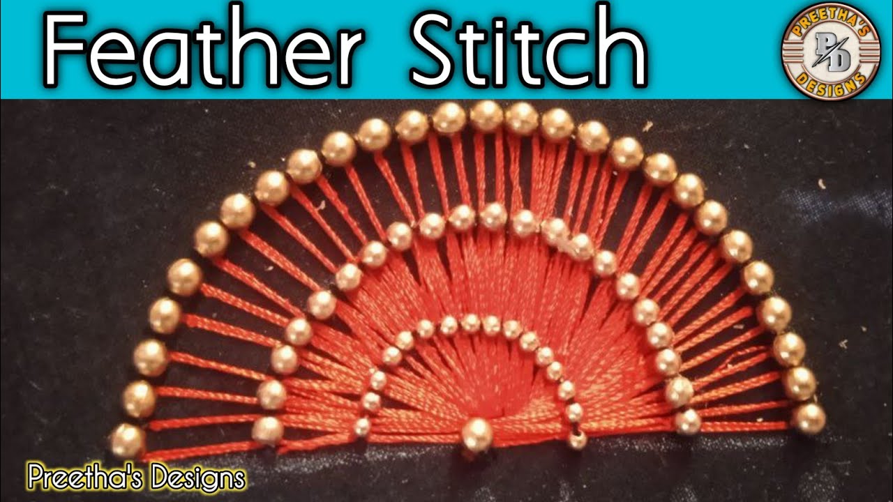 Feather Stitch Tutorial in Tamil | Feather Stitch Hand Embroidery ...