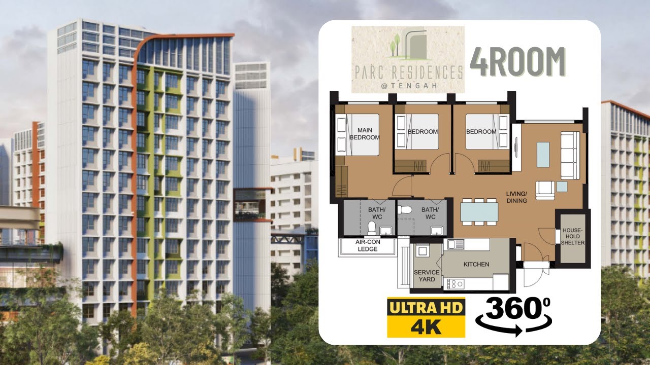 Parc Residences @ Tengah 4-room Virtual Tour | 2020 Aug Tengah BTO | VR ...