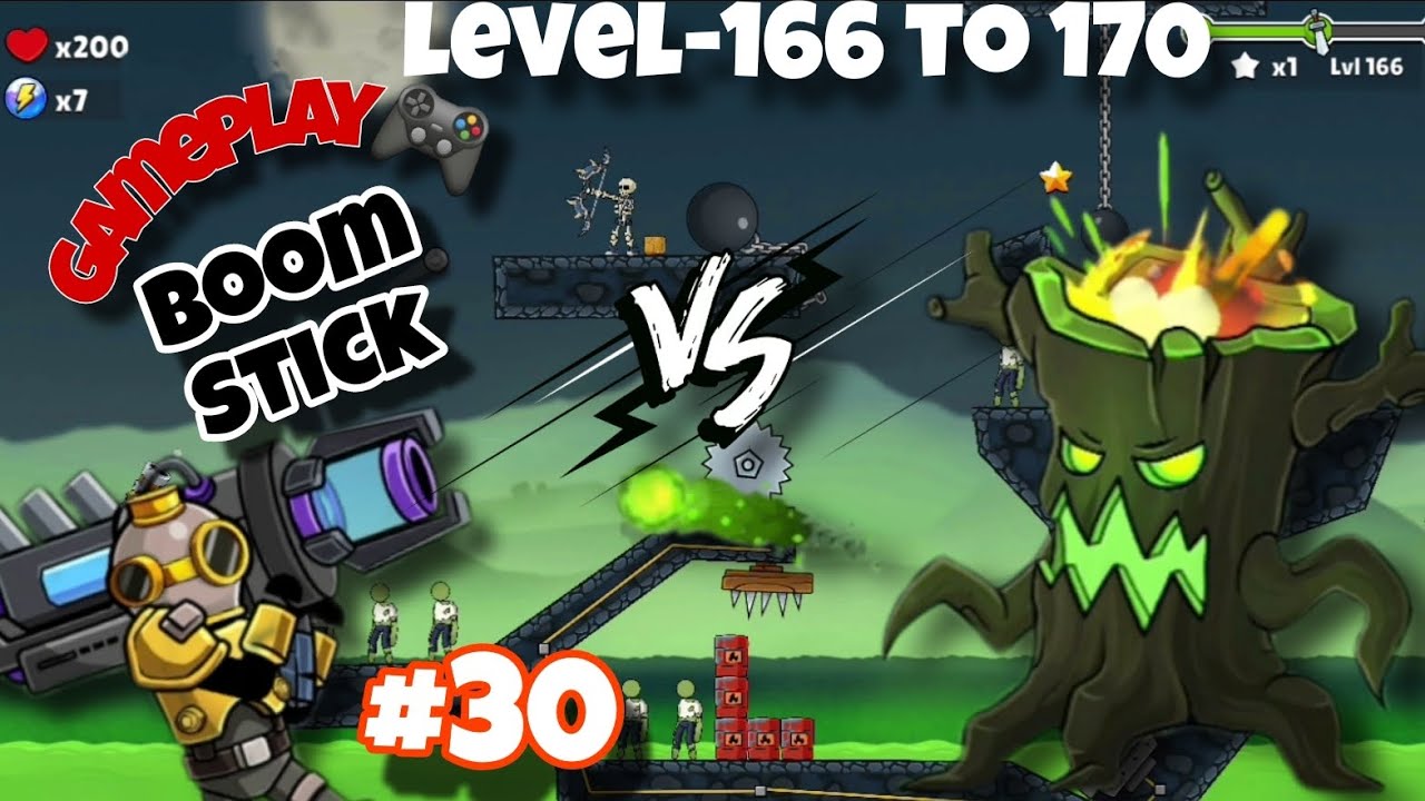 boom stick : bazooka puzzles gameplay level-166 to 170 #gameplay # ...