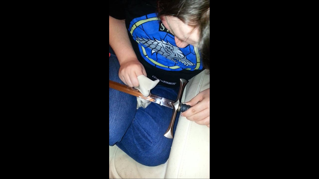 How to remove rust/pitting from swords - YouTube