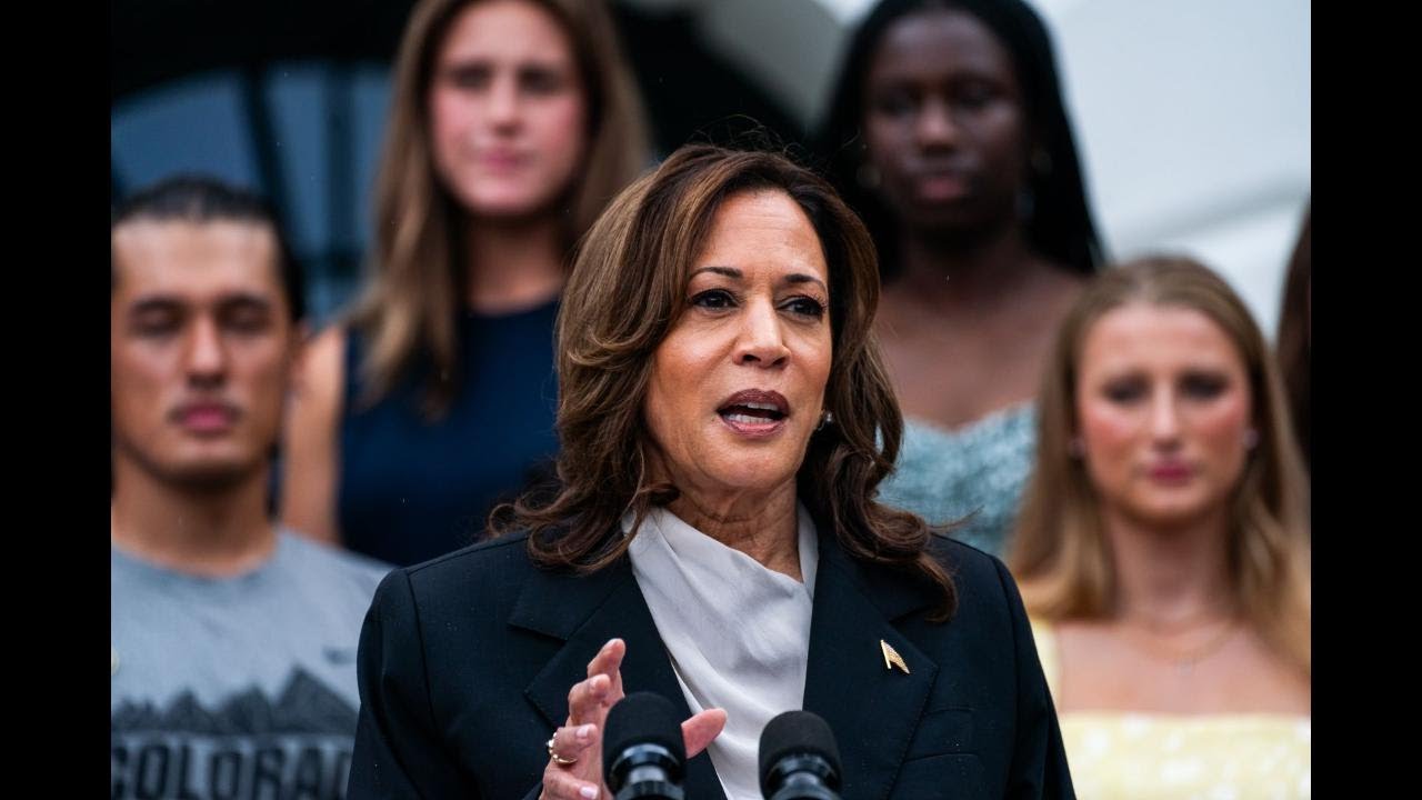 Harris speaks at campaign headquarters for first time since Biden ...