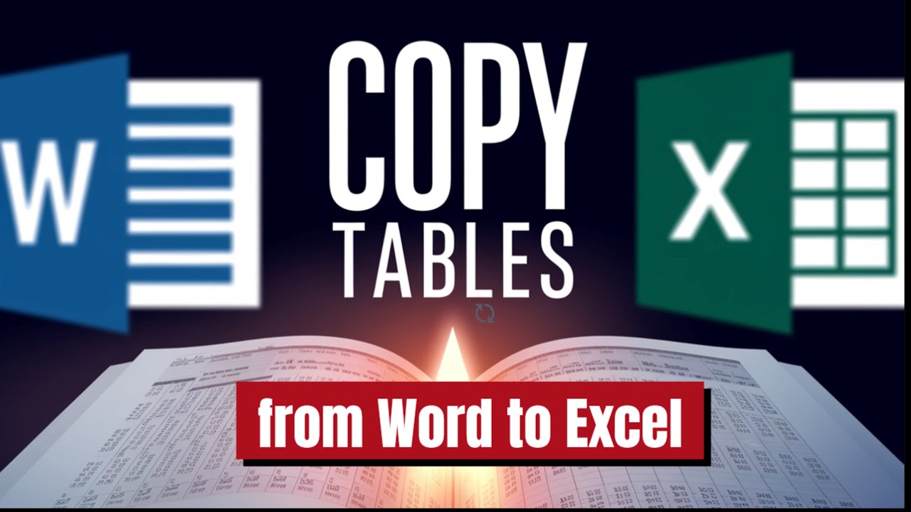 How to copy Table from Word to Excel - YouTube