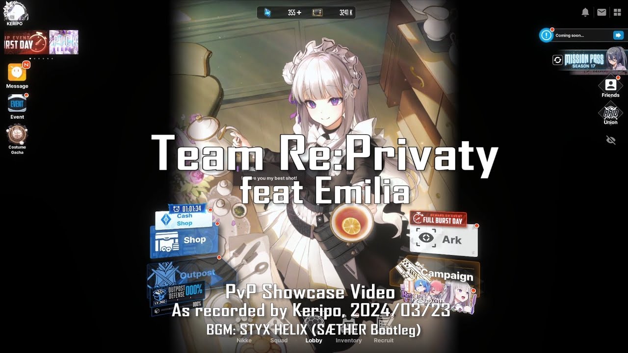 [Nikke] Team Re:Privaty feat Emilia (PvP Showcase) - YouTube